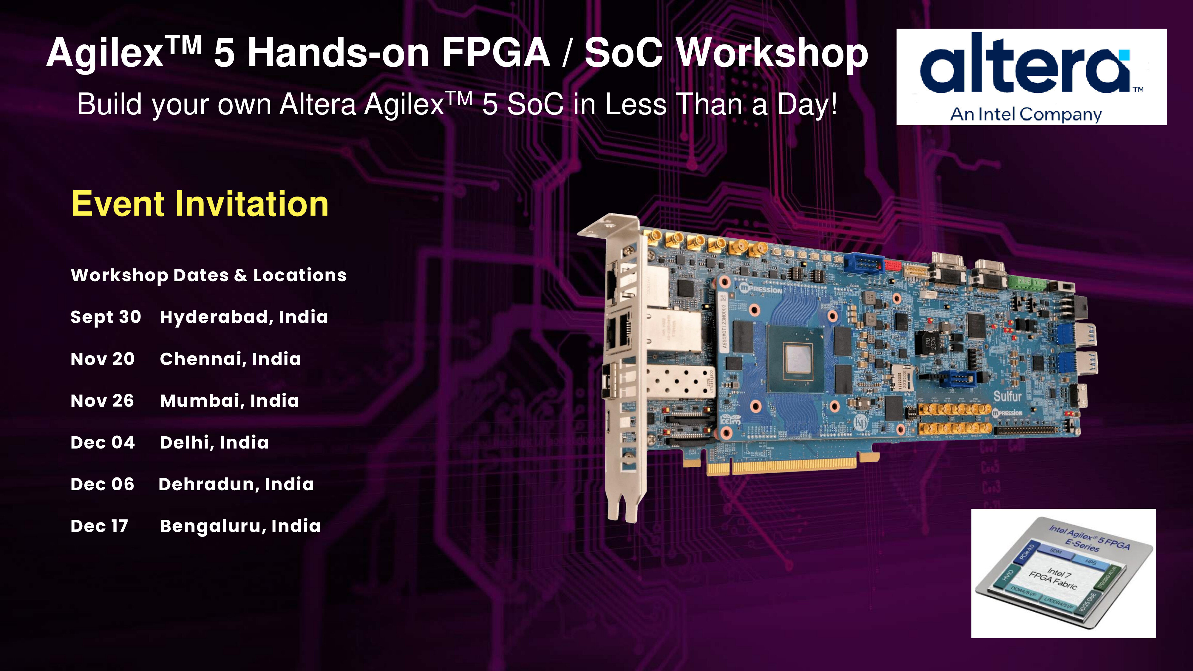 Macnica & altera - Agilex 5 Hands-on Workshop - India